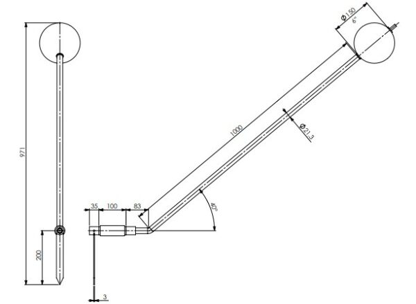 Load Level Indicator with 150mm S/S Float Ball - 12853 - Allvac Equipment